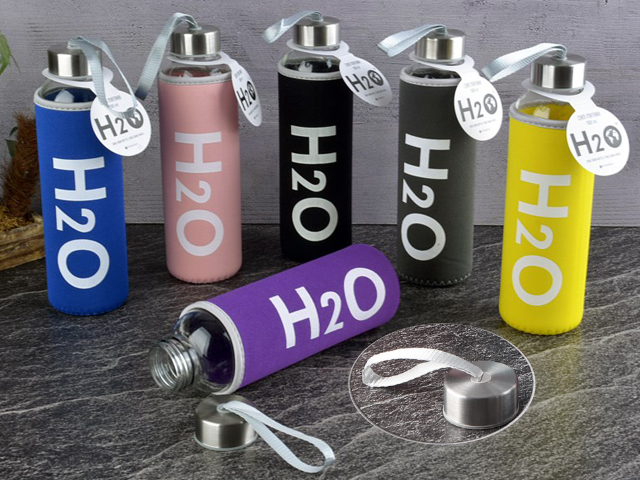 Glass Flask with Metal Lid Cover (500ml) – CU 2703 - Promo Forever